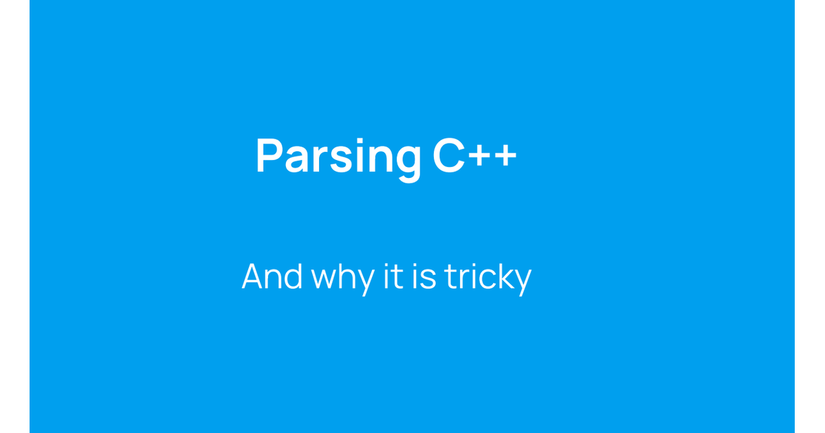 Parsing C++